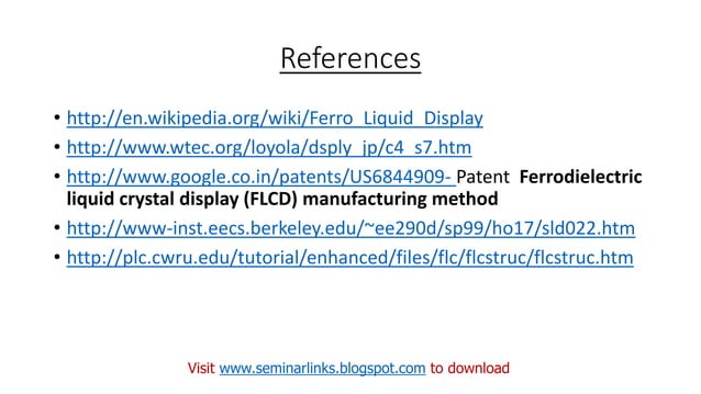 Ferroelectric Liquid Crystal Displays | FLCD | PDF | Chemistry | Science