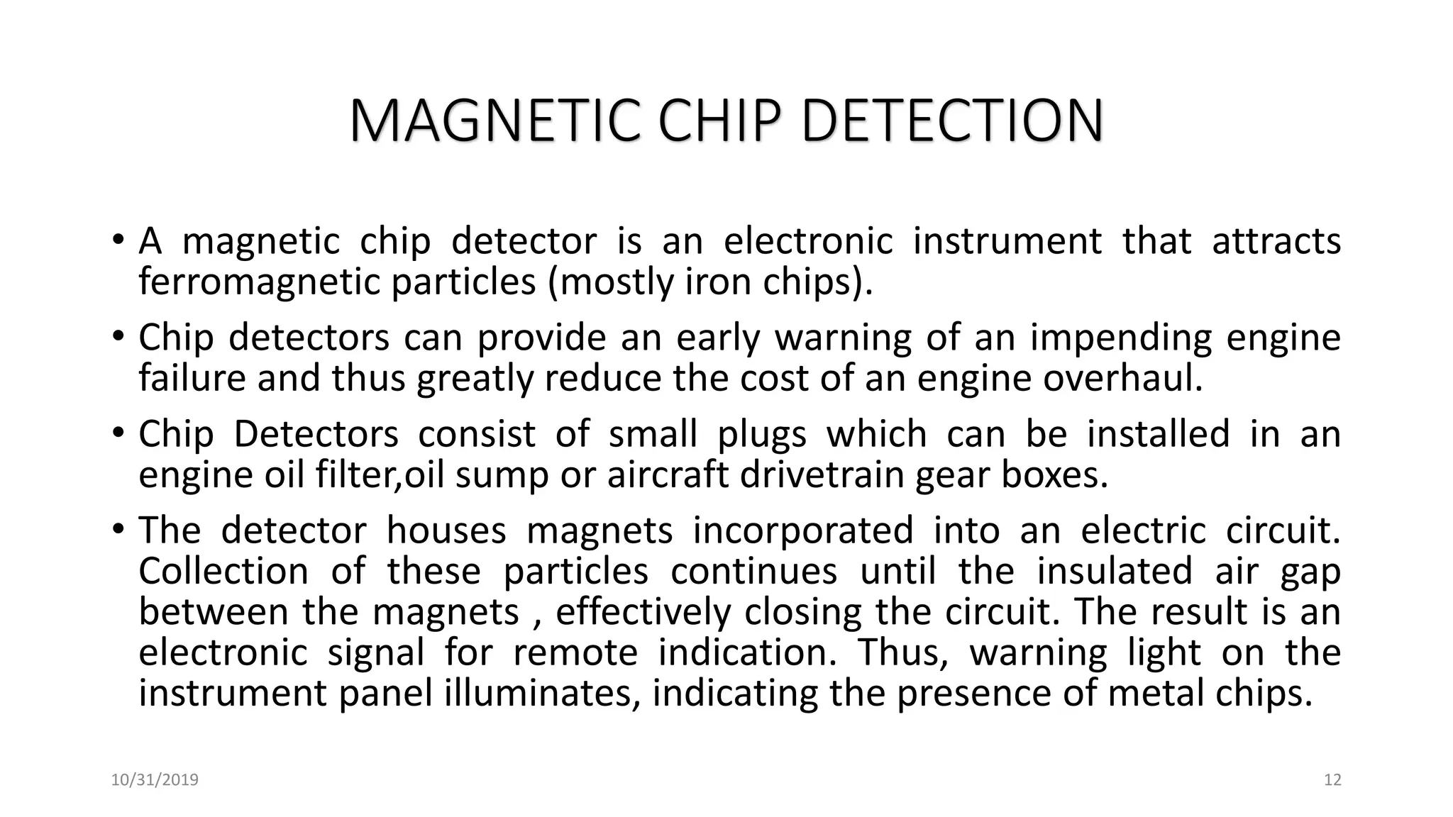 Ferrography & Magnetic Chip Detection | PPTX