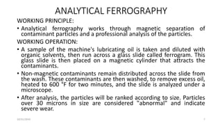 Ferrography & Magnetic Chip Detection | PPTX