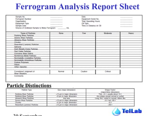 Ferrography presentation - case study | PPT