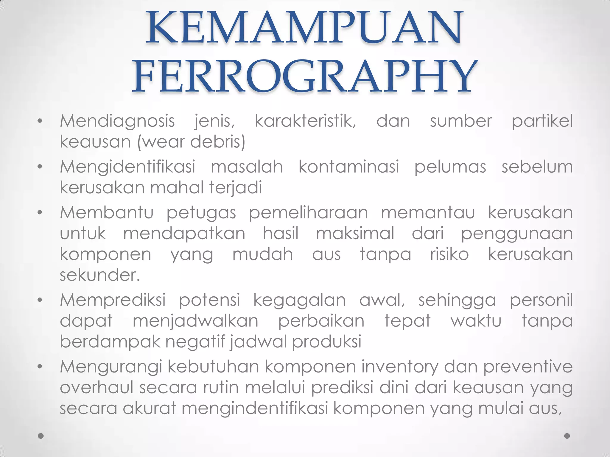Ferrography test (new) | PPSX
