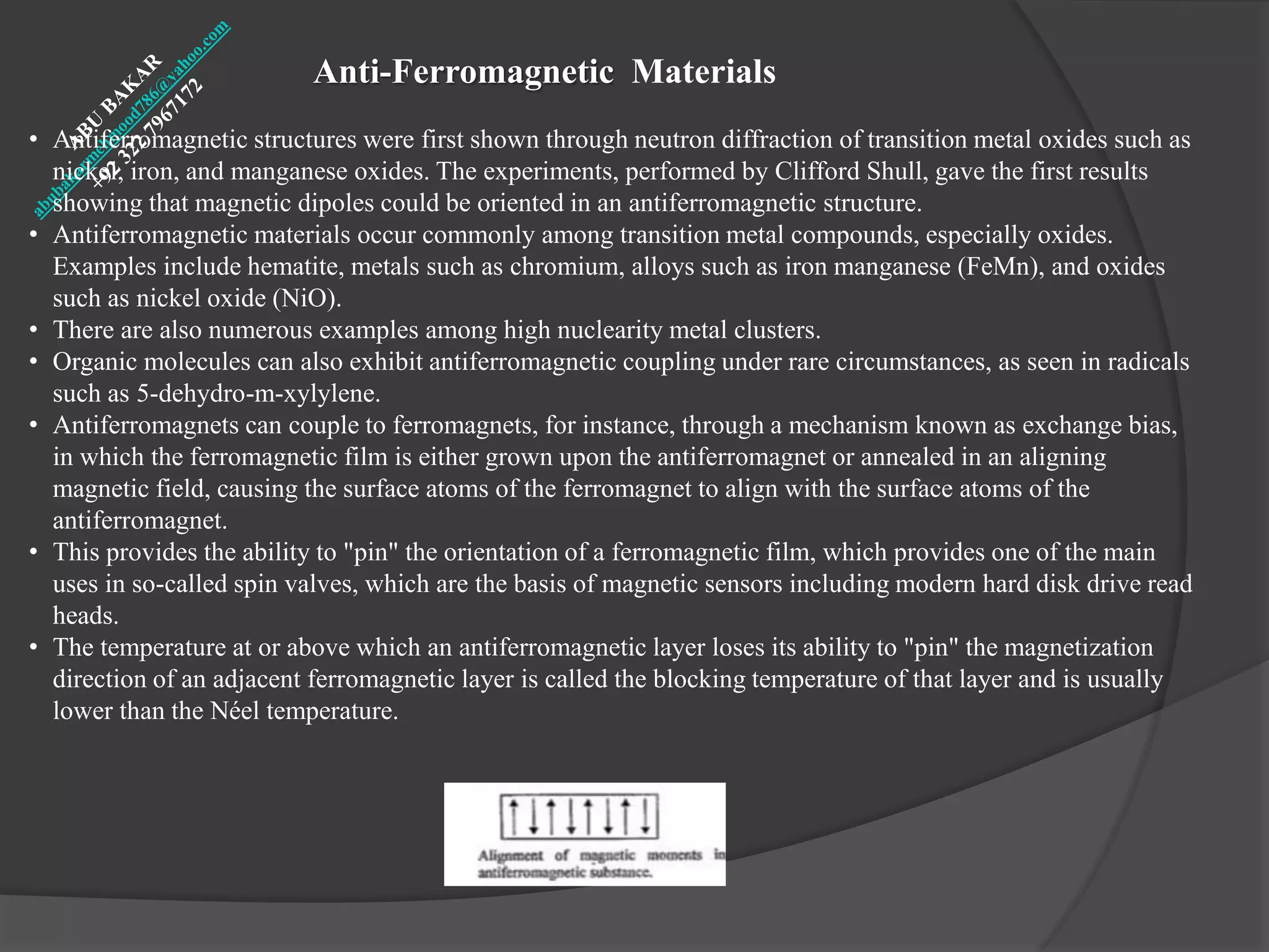 FERROMAGNETIC AND ANTIFERROMAGNETIC MATERIALS.pptx