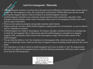 FERROMAGNETIC AND ANTIFERROMAGNETIC MATERIALS.pptx