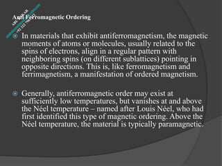 FERROMAGNETIC AND ANTIFERROMAGNETIC MATERIALS.pptx