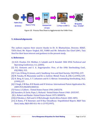 Briquetting of Ferro Manganese Fines & Use in Steel Making | PDF