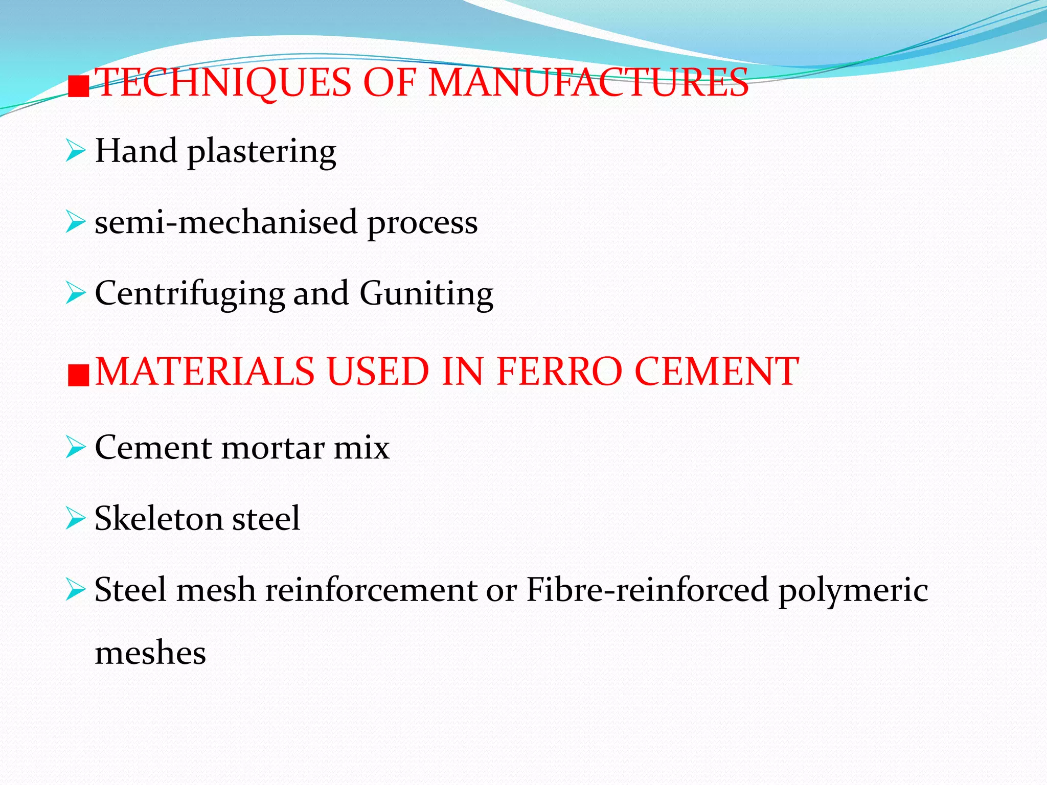 Ferrocement ppt | PPTX