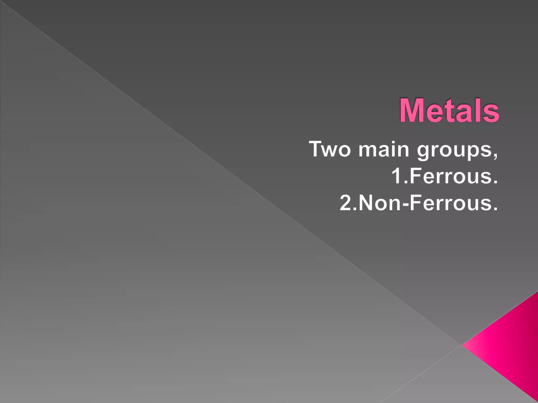 Ferrous and non ferrous metals, Engineering materials | PPTX