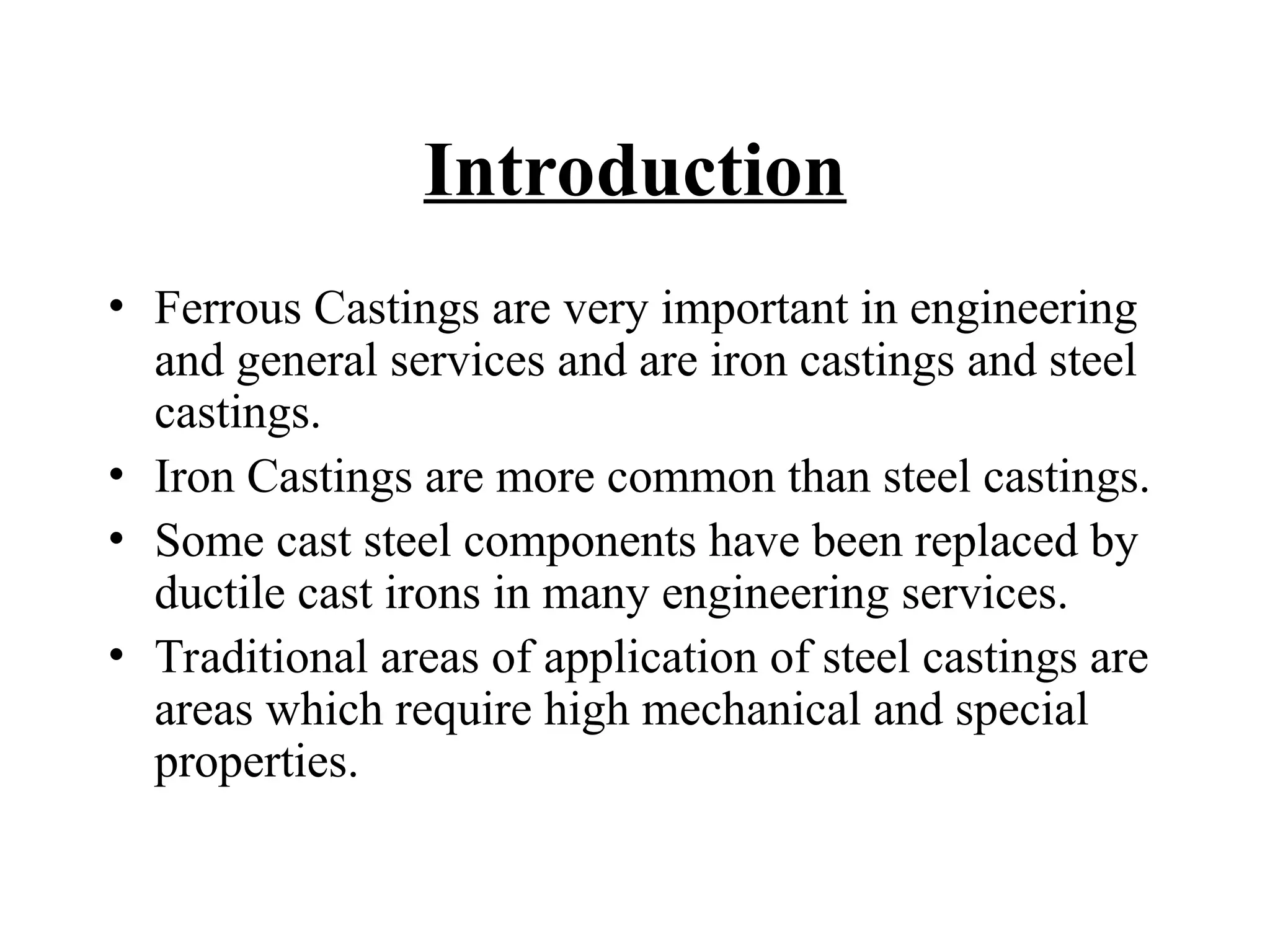 FERROUS CASTINGS for Industrial development | PPT