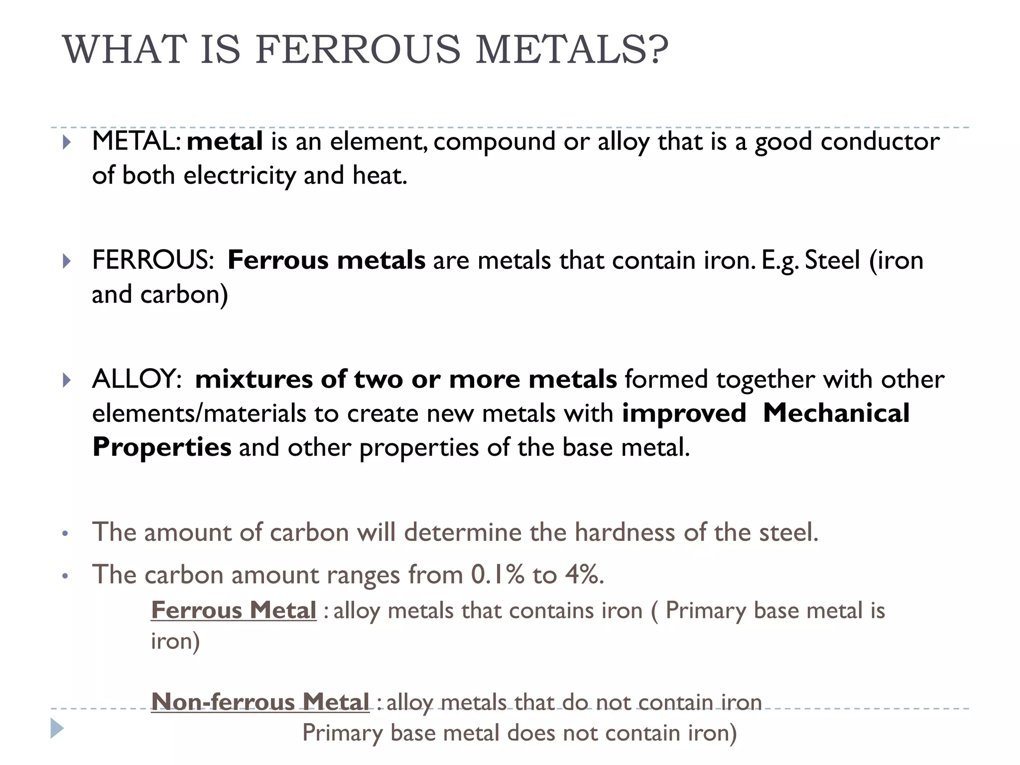Ferrous metals | PDF | Chemistry | Science