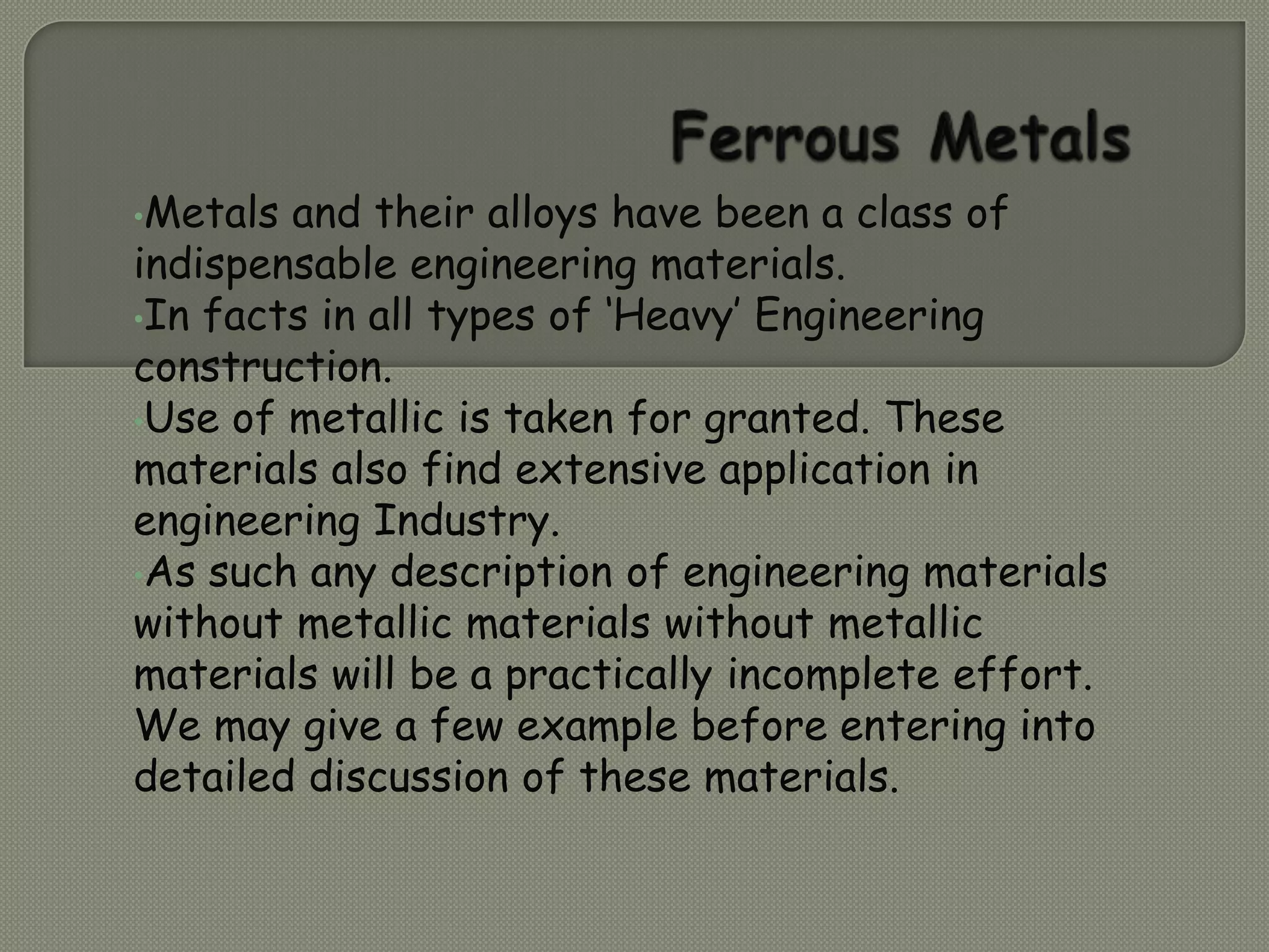 Ferrous metals | PPT