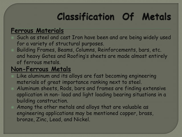 Ferrous metals | PPTX