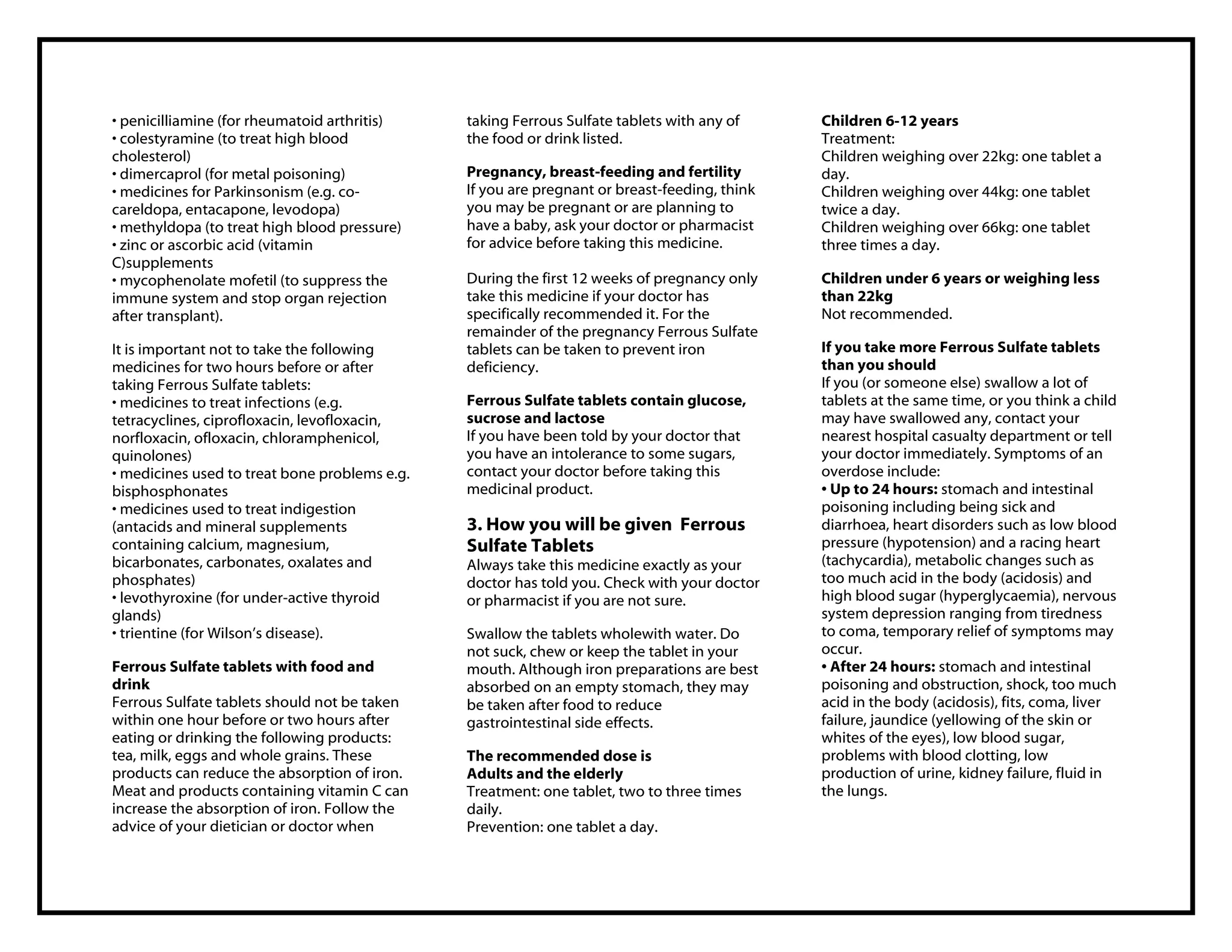 Ferrous sulfate 200mg tablets pil, taj pharmaceuticals. | PDF