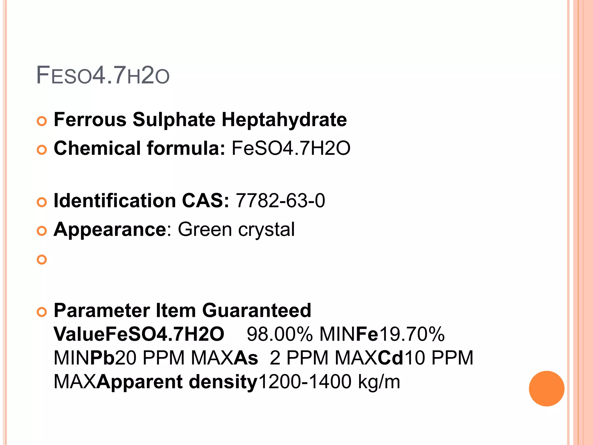 Ferrous sulfate hepta | PPTX