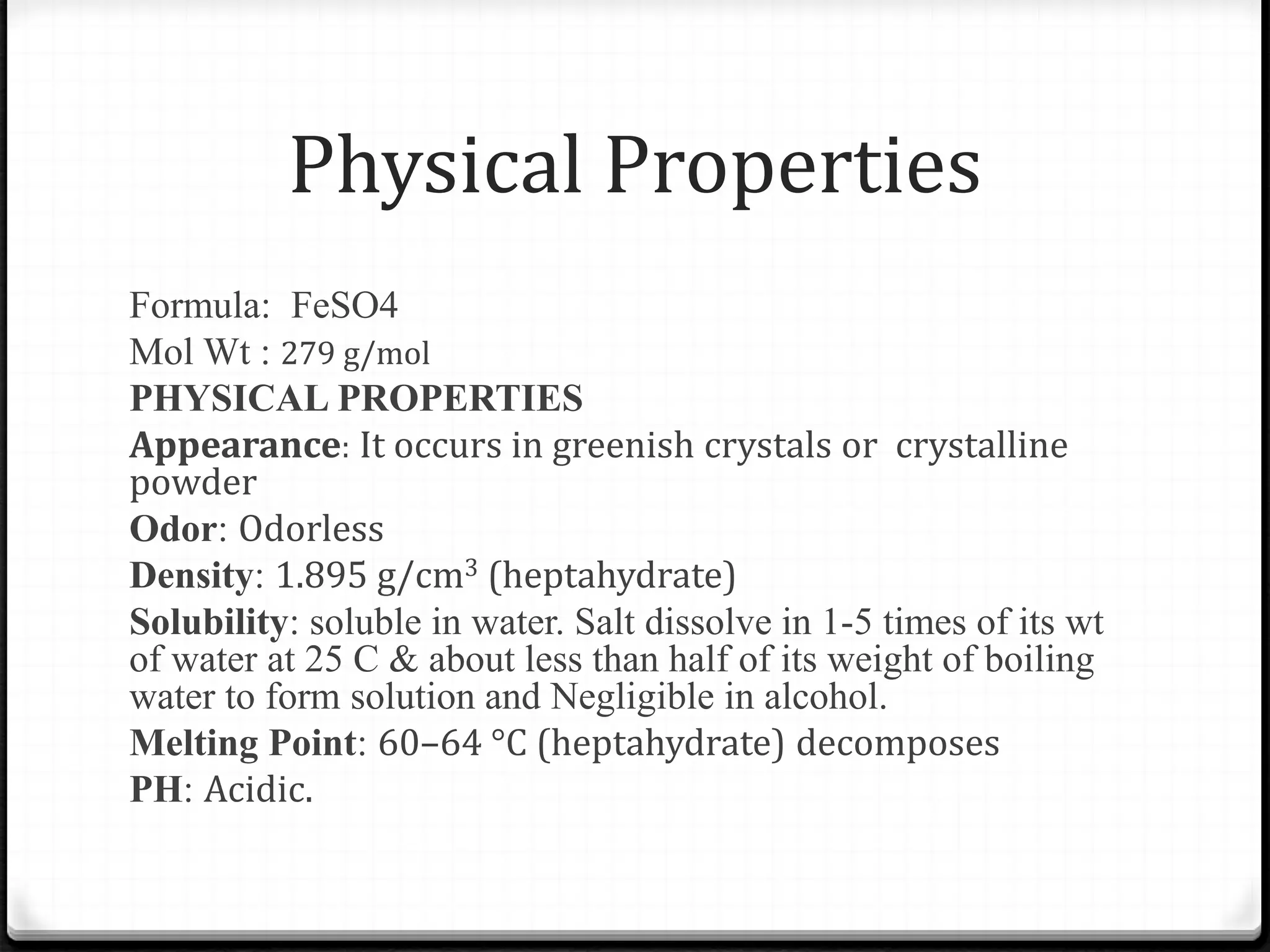 Ferrous sulphate | PDF