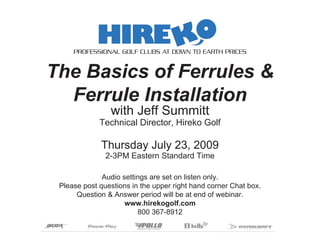 Basics of Golf Club Ferrule Installation | PDF | Golf | Sports