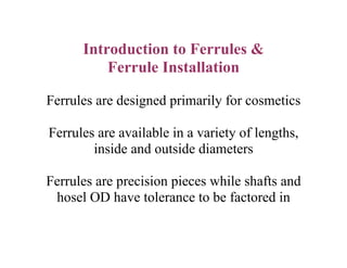 Basics of Golf Club Ferrule Installation | PDF | Golf | Sports