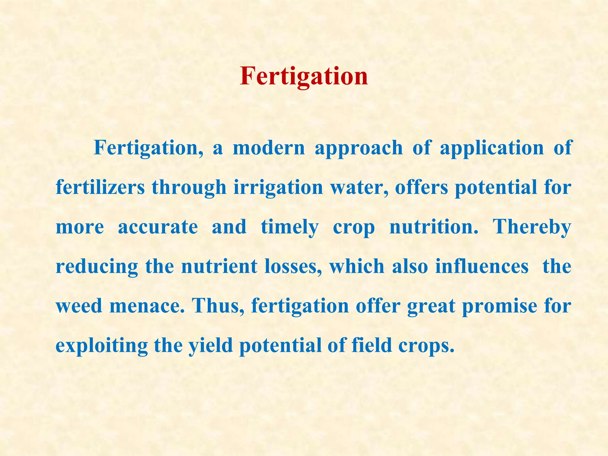 Agronomy crop irrigation methods fertigation.ppt