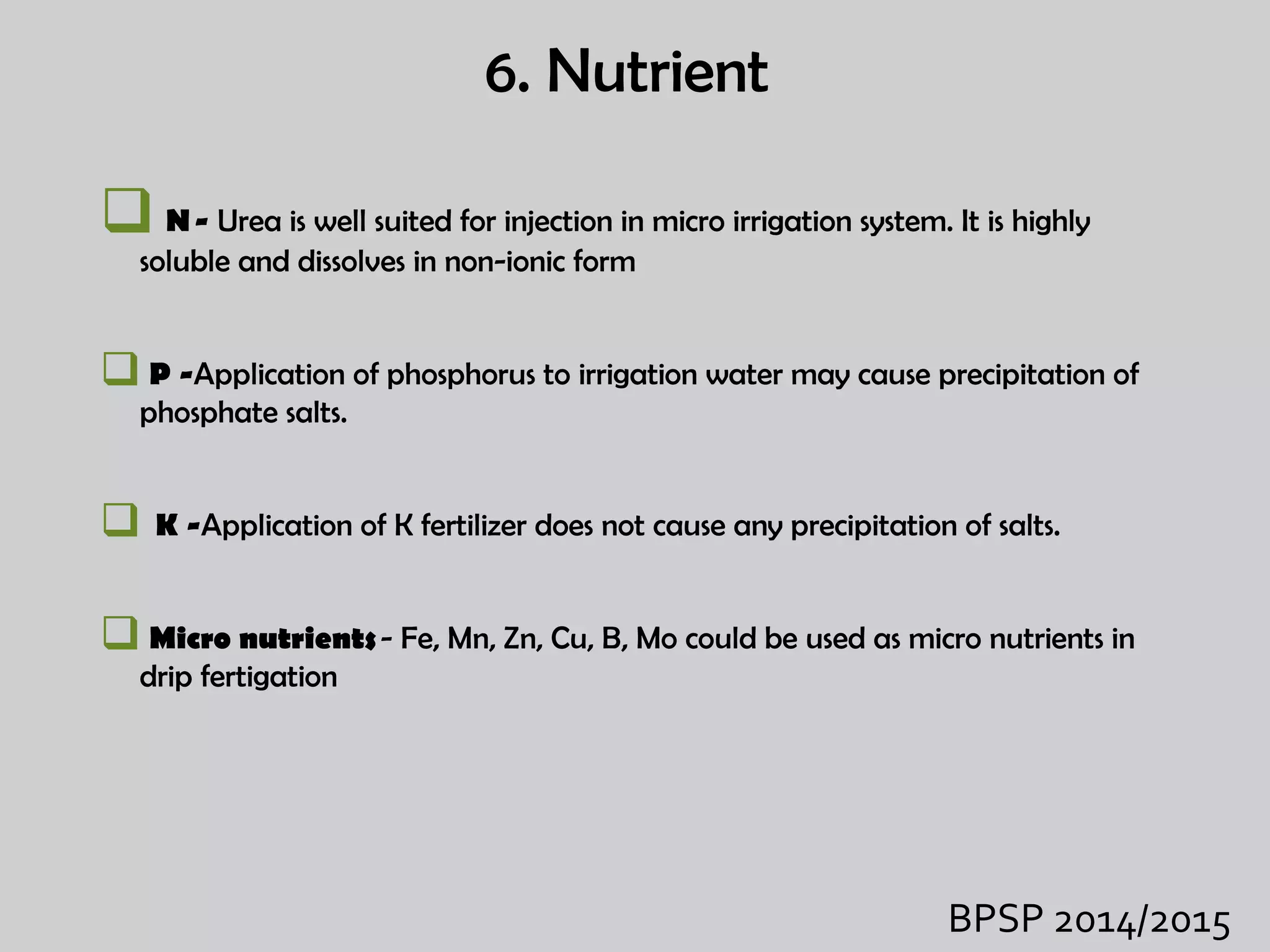 Fertigation system | PPT