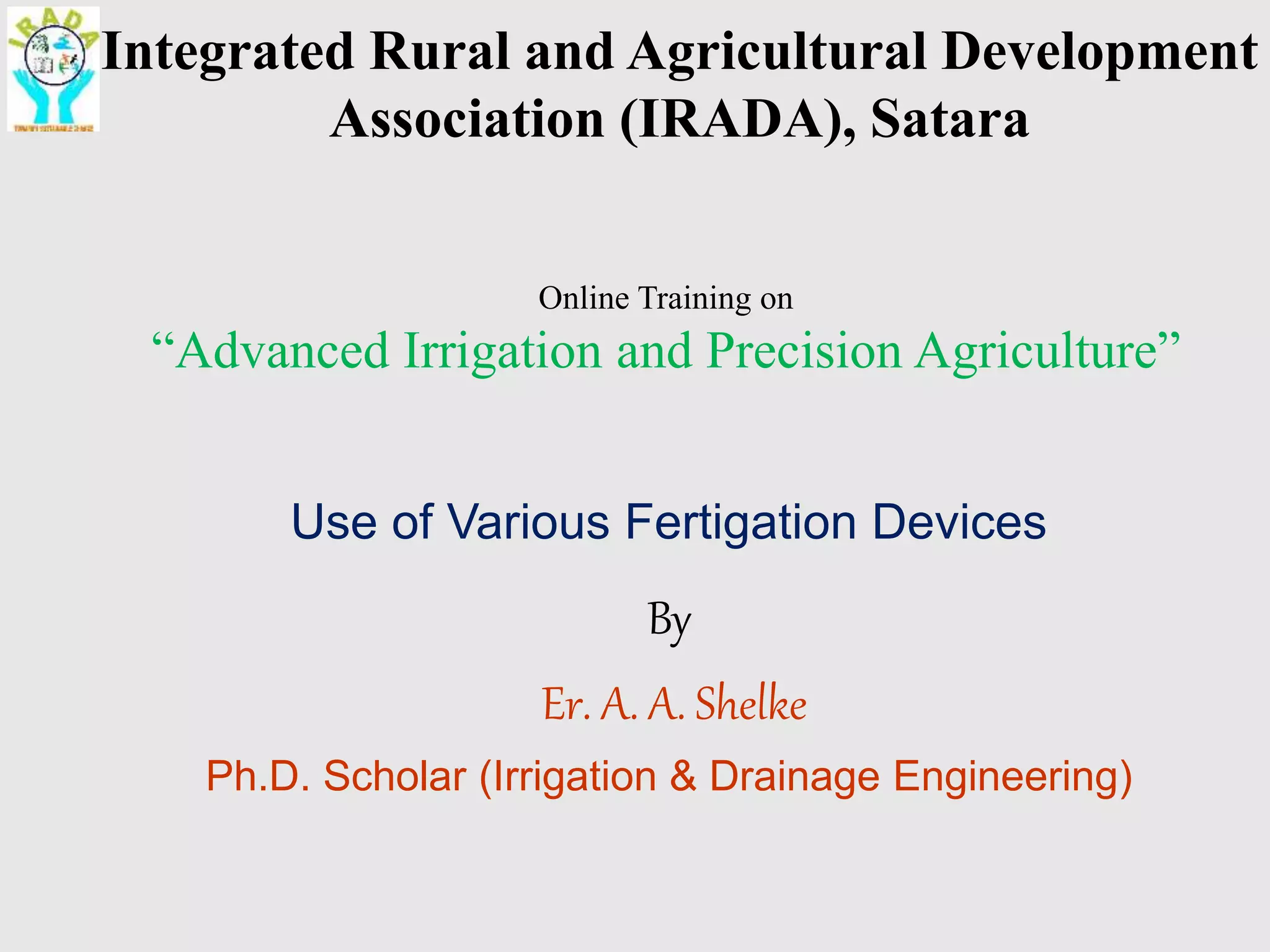 Fertigation system | PPTX