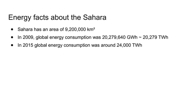 Presentation on energy production in the Sahara | PPT