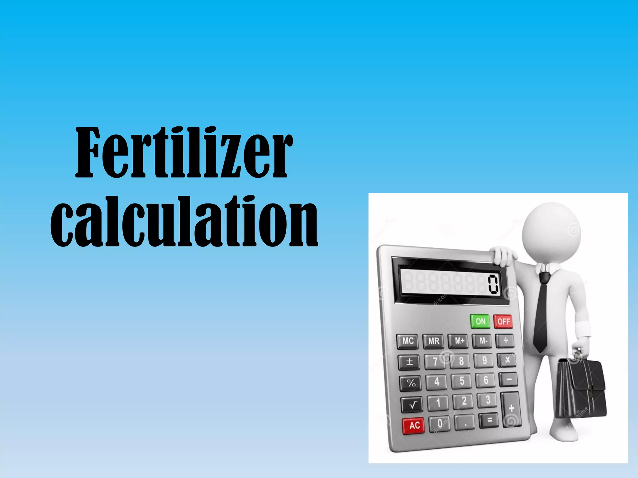 Fertiliser calculation | PDF