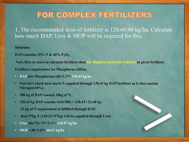 Fertiliser calculation | PDF | Chemistry | Science