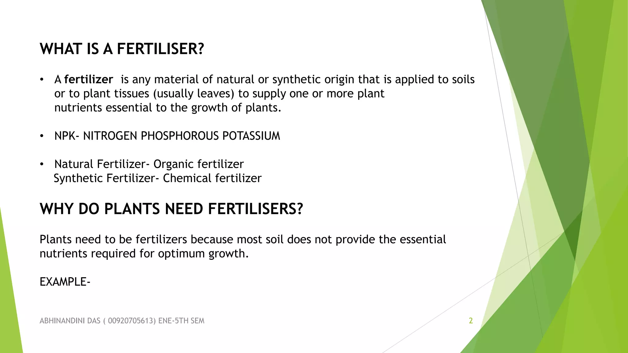 Fertiliser production | PPTX