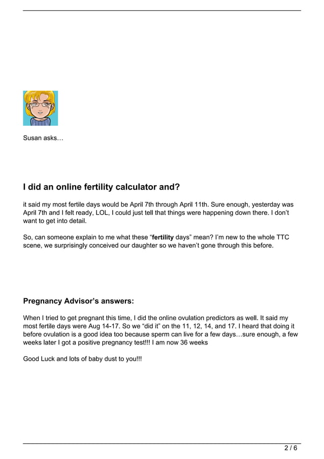 Fertility Calculator | PDF