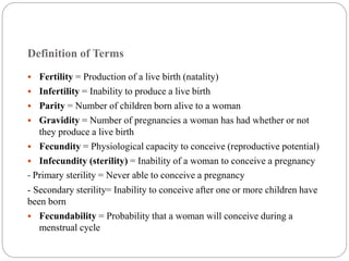 Fertility and its indicators | PPTX