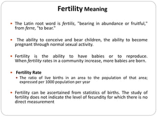 Fertility and its indicators | PPT