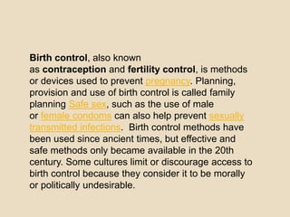 Fertility control | PPTX