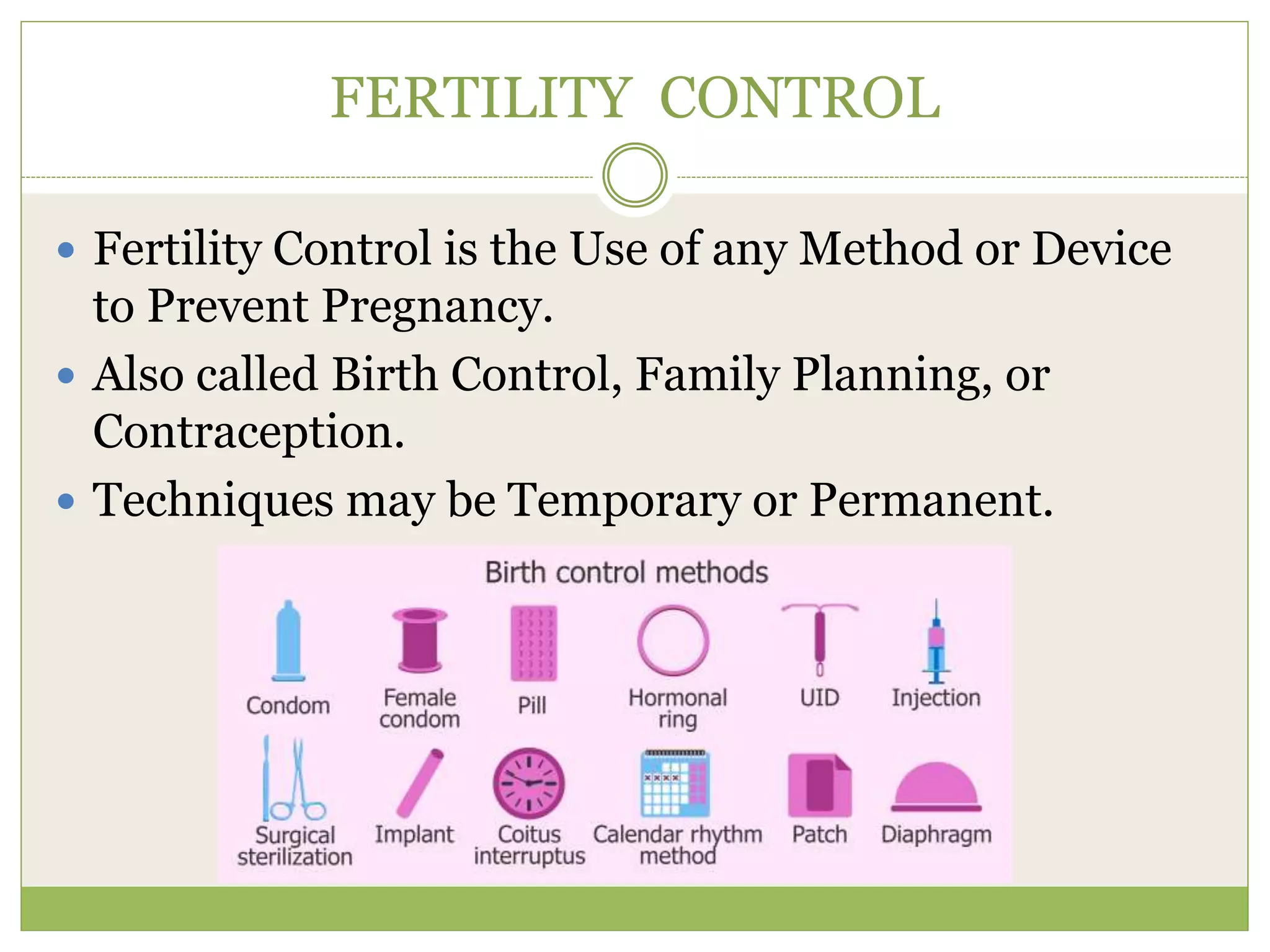 Fertility Control | PPTX