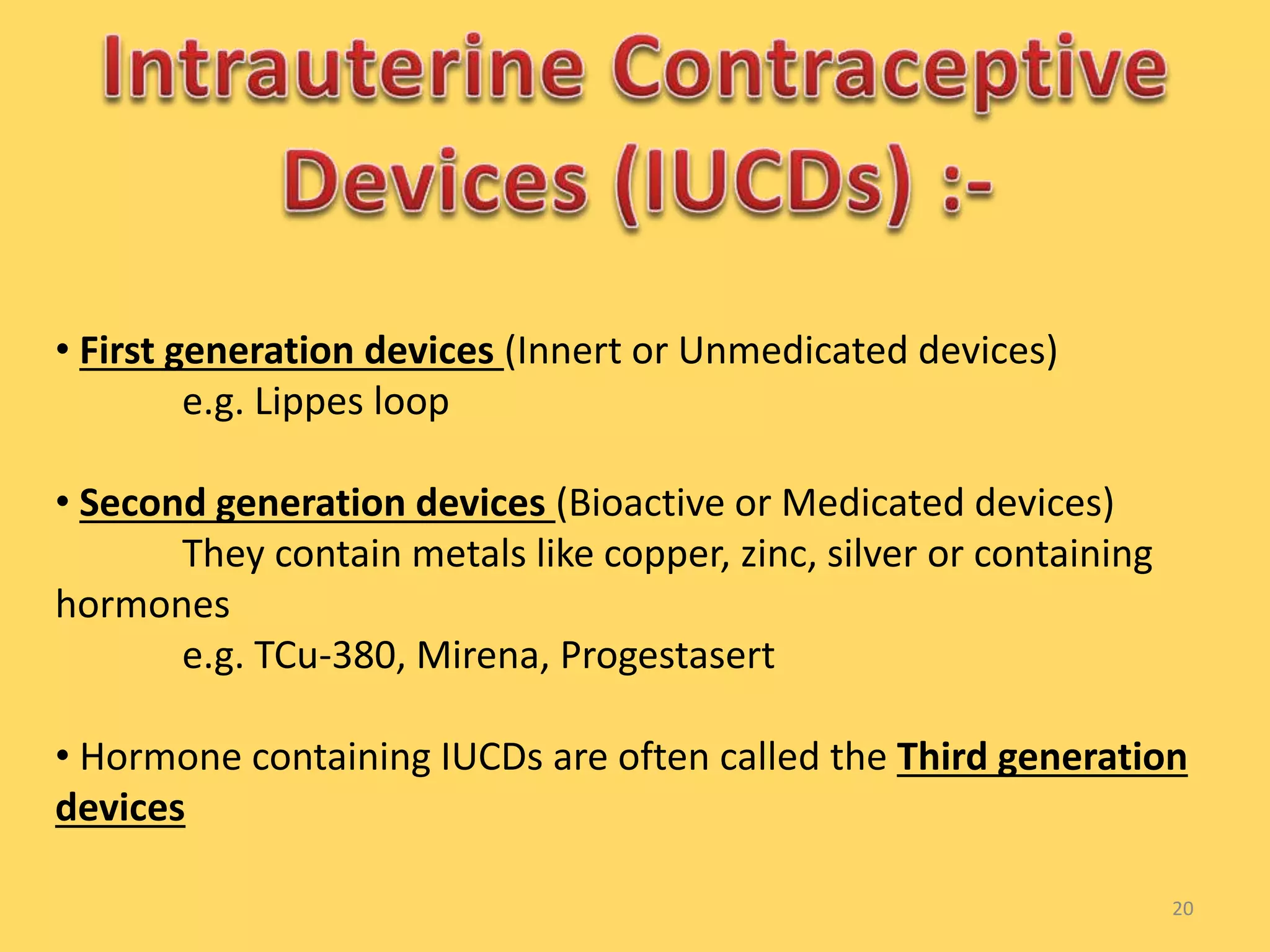 Fertility control (Contraception) | PPTX