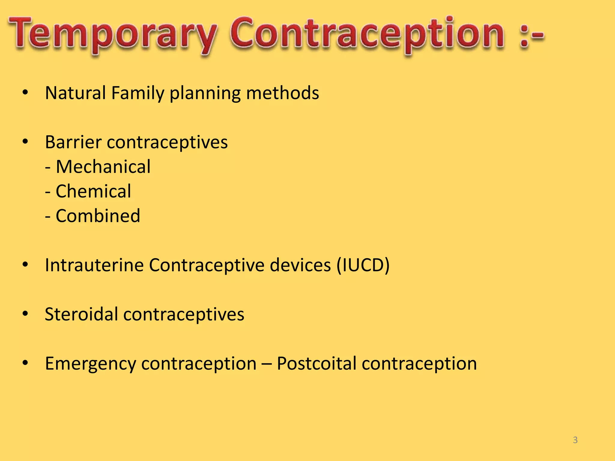 Fertility control (Contraception) | PPTX