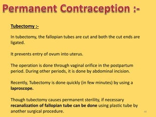 Fertility control (Contraception) | PPTX