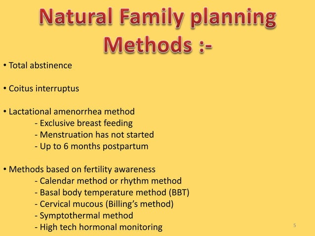 Fertility control (Contraception) | PPTX