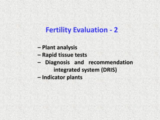 Fertility Evaluation - 2.pdf in soil science | PPT