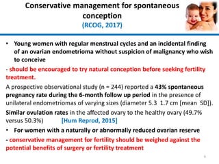Fertility management in ovarian endometrioma | PPTX