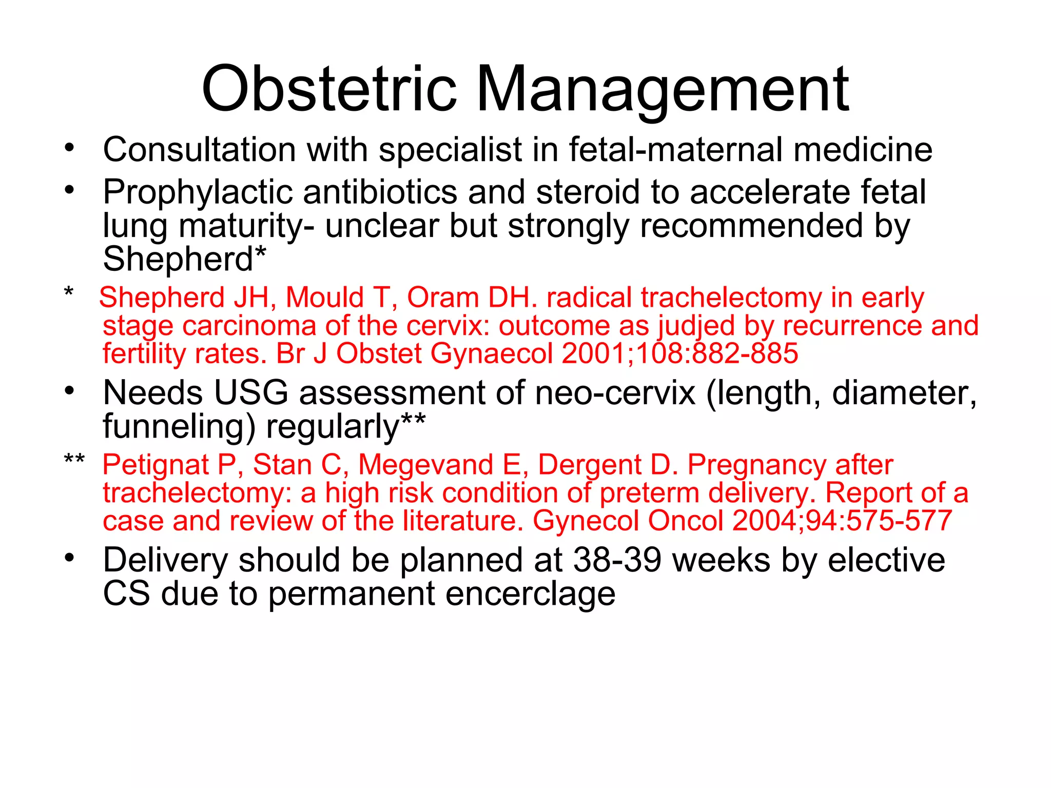 Fertility preservation in Cancer Cervix | PPT