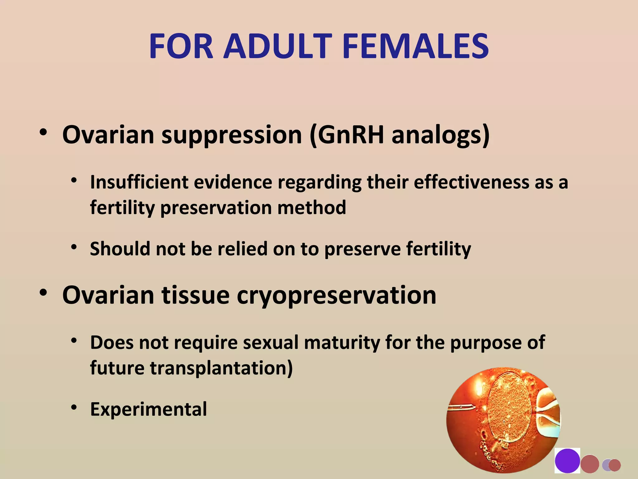 Fertility preservation in cancer | PPT