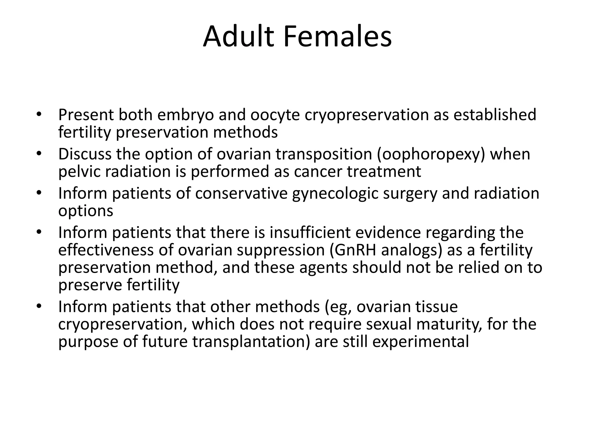 Fertility preservation in cancer patients | PPTX