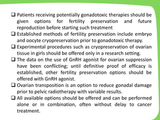 Fertility preservation lecture | PDF