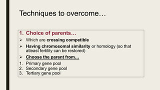 Fertilization barriers and chromosomal manipulation | PPTX