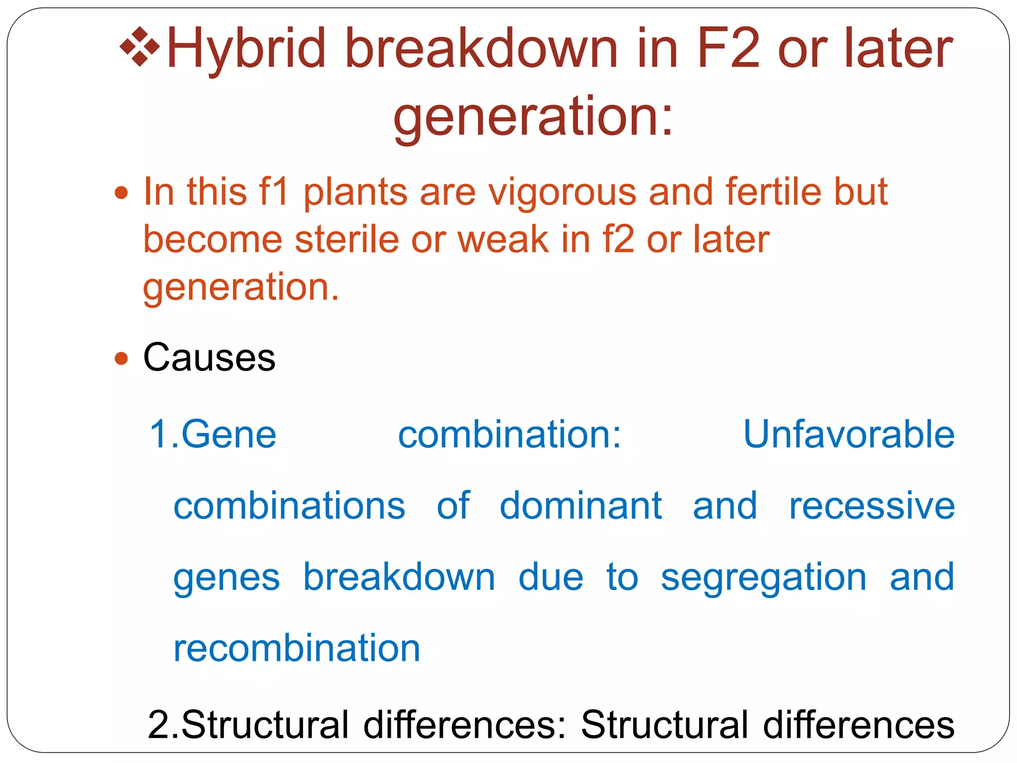 Fertilization barriers in crop plants at pre and postfertilization ...