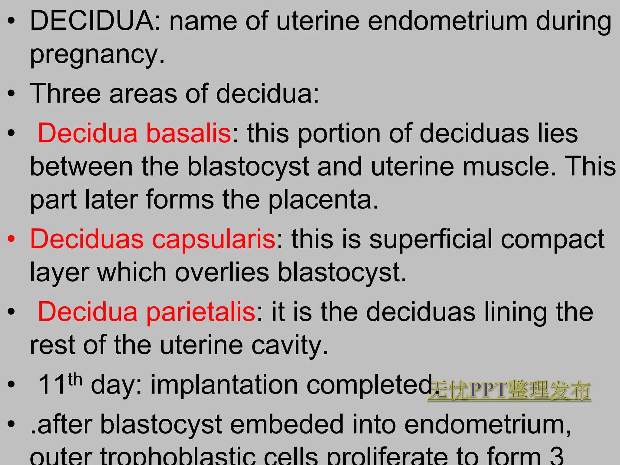 FERTILIZATION,IMPLANTATION & FETAL DEVELOPMENT | PPTX
