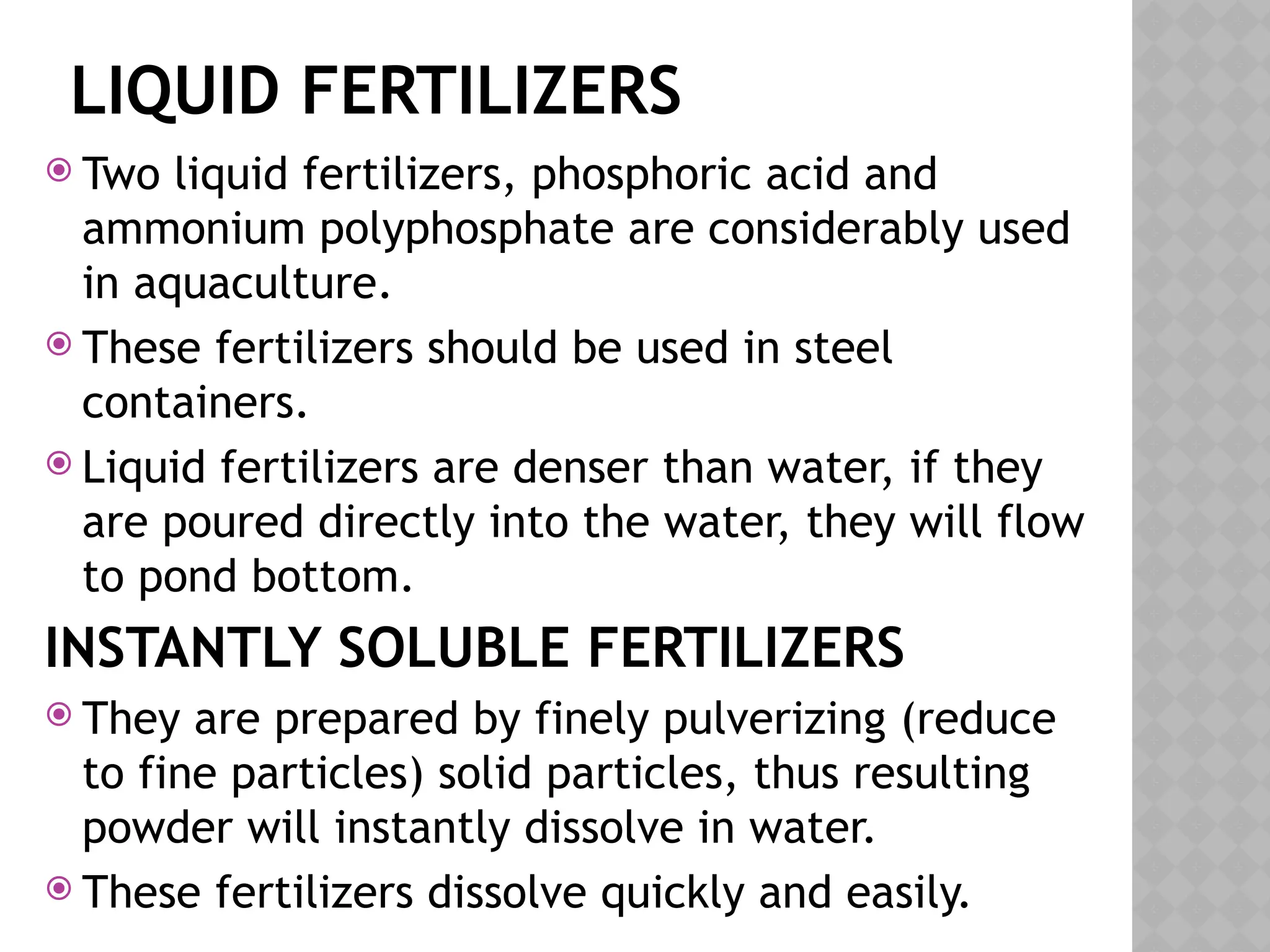 Fertilization of Fish ponds (Types/forms of Fertilizers, Method).pptx