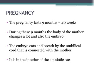Fertilization, pregnancy and birth | PPTX