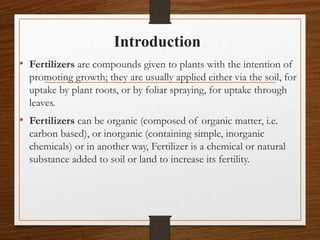 Fertilizer ındustry | PPTX