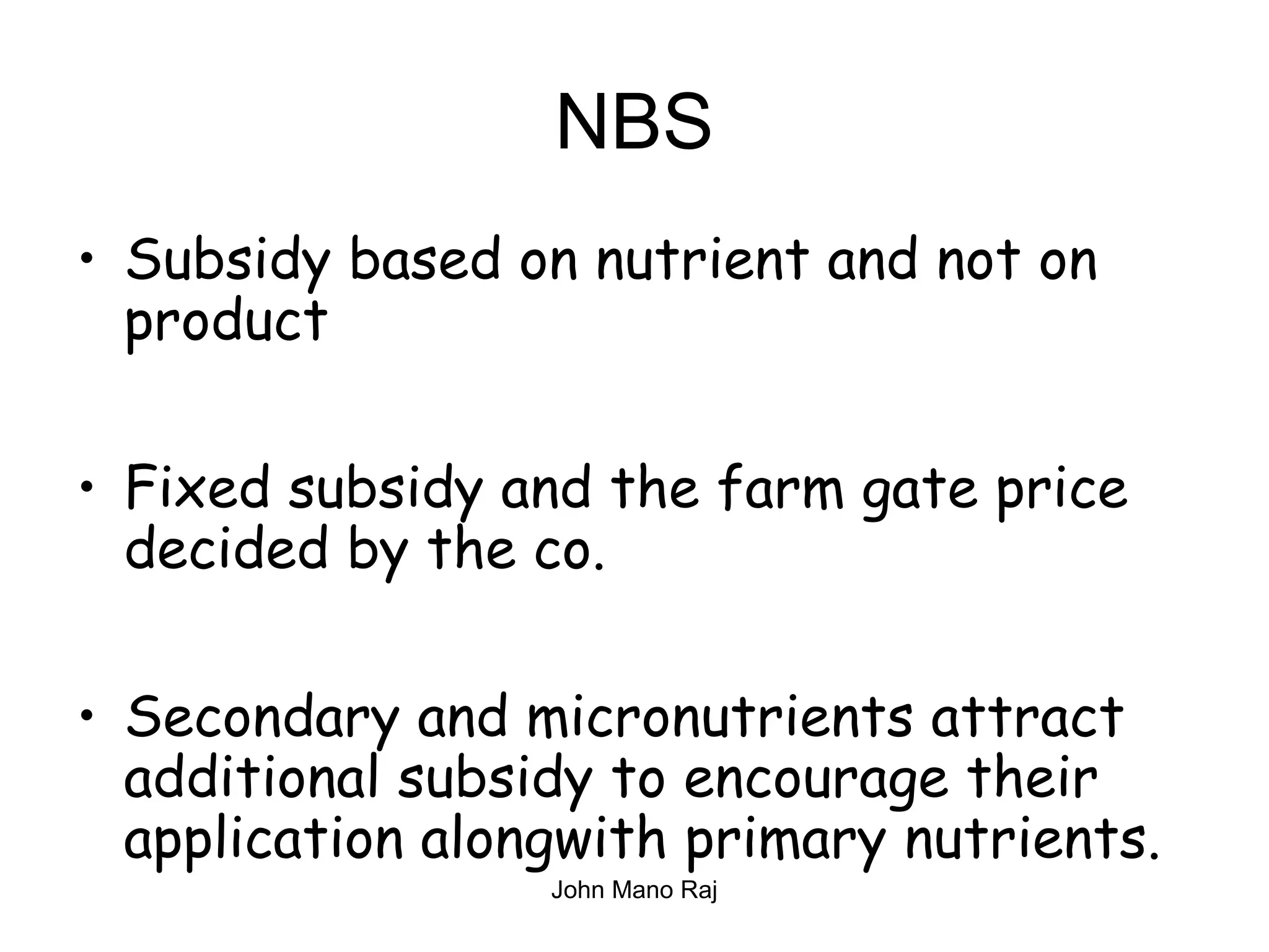 Fertilizer Marketing in NBS Regime | PPT