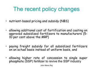 Fertilizer Marketing in NBS Regime | PPT